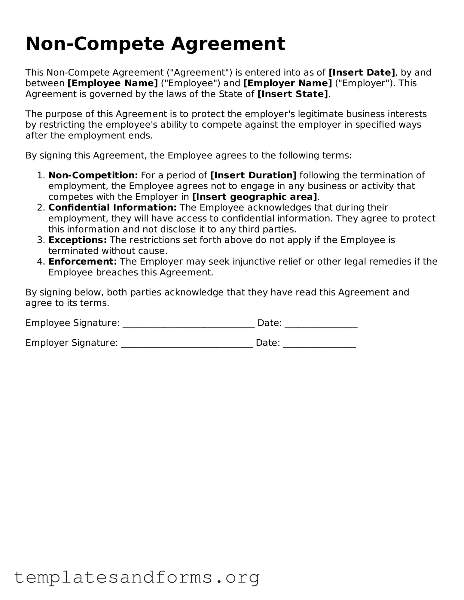 Valid Non-compete Agreement Forms ️ Blank PDF Template Valid Non-compete Agreement Forms ️ Blank PDF Template